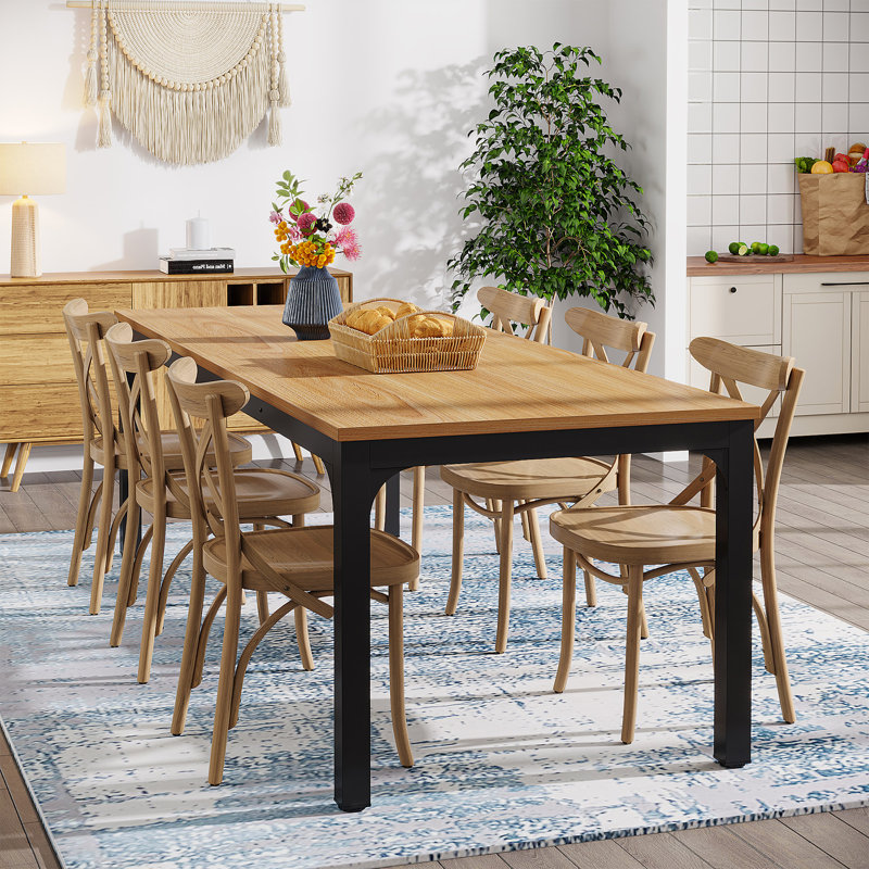 Ebern Designs Frodeen Rectangular Large Long Dining Table | Wayfair